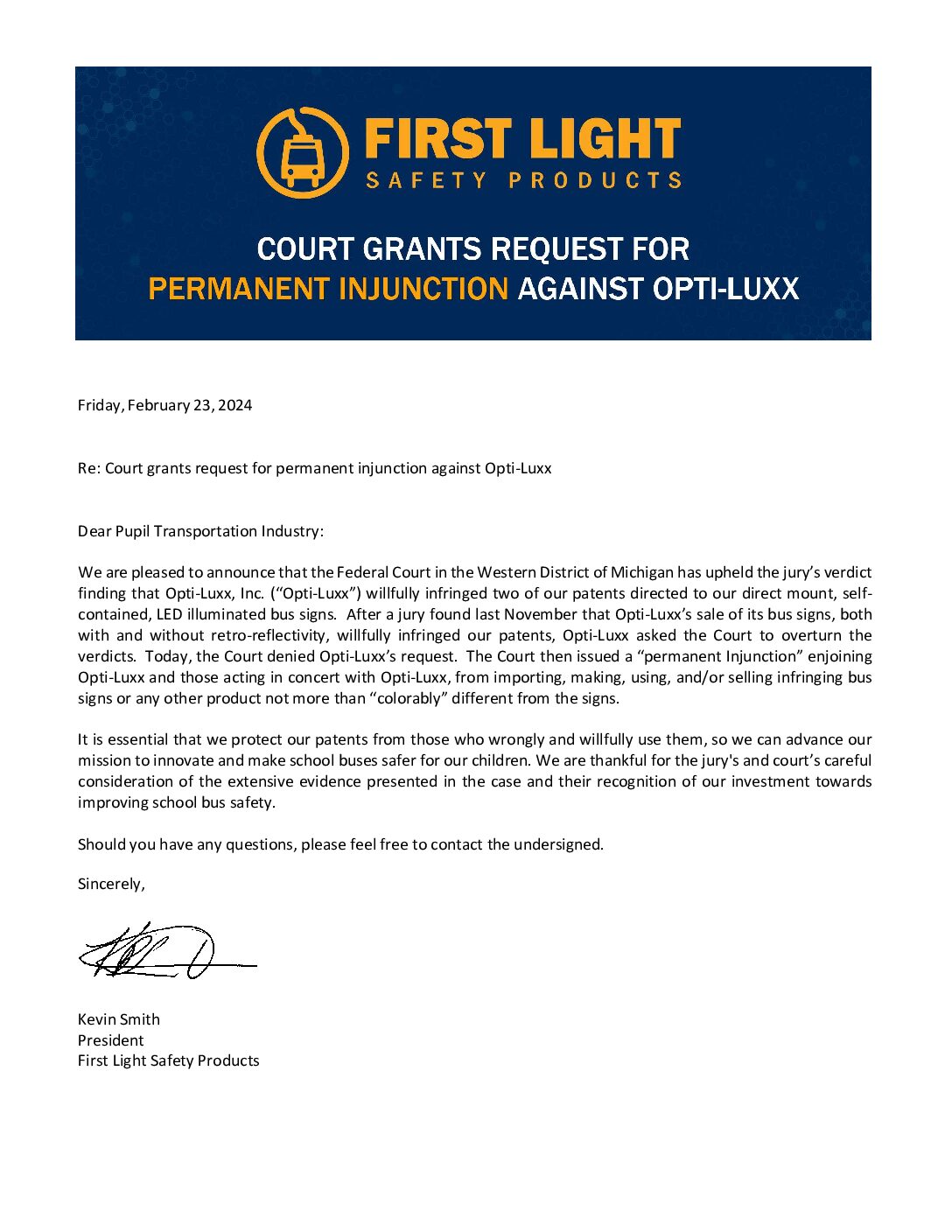 News - First Light Safety