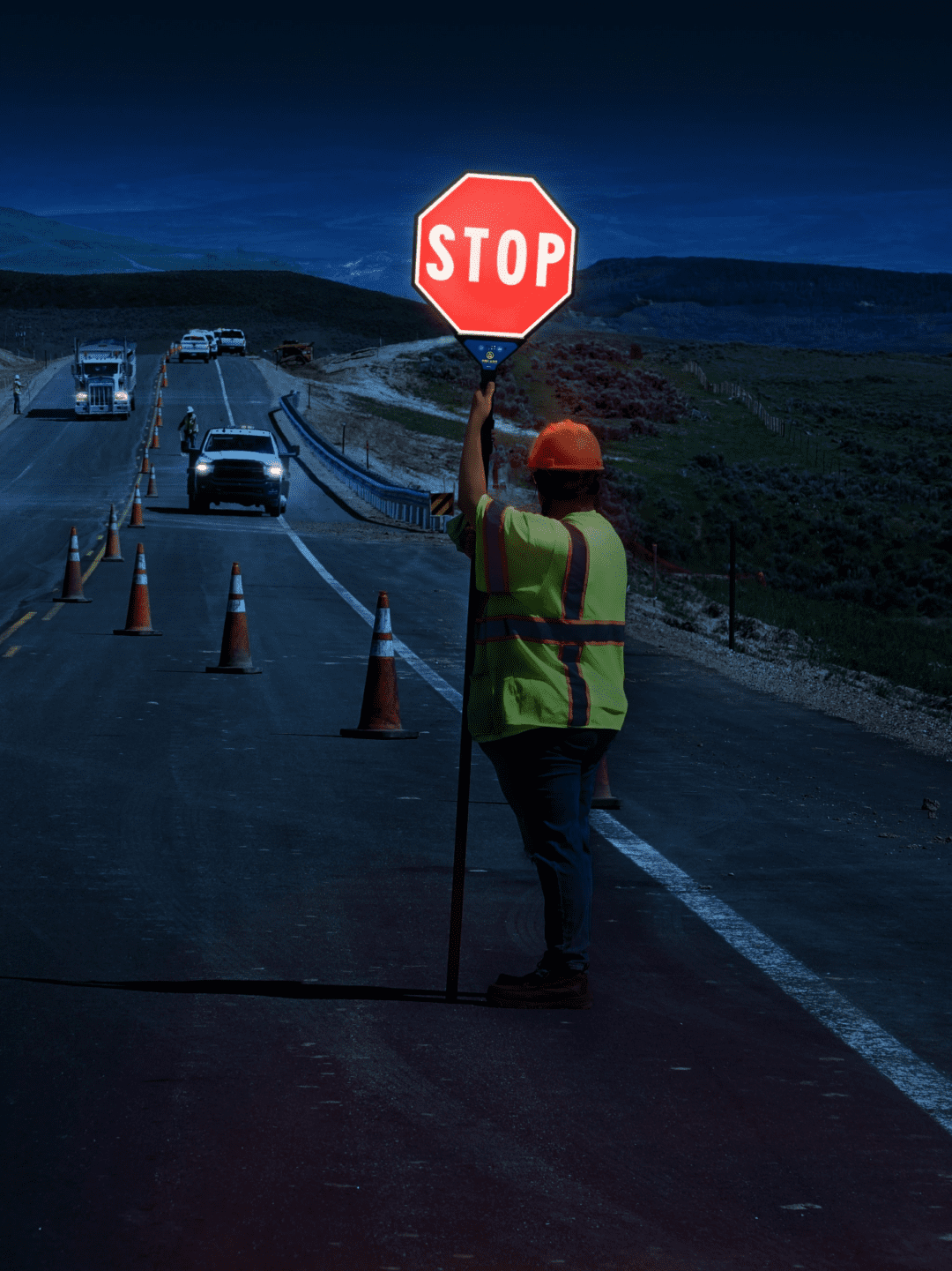 Illuminated Traffic Paddle - First Light Safety Products